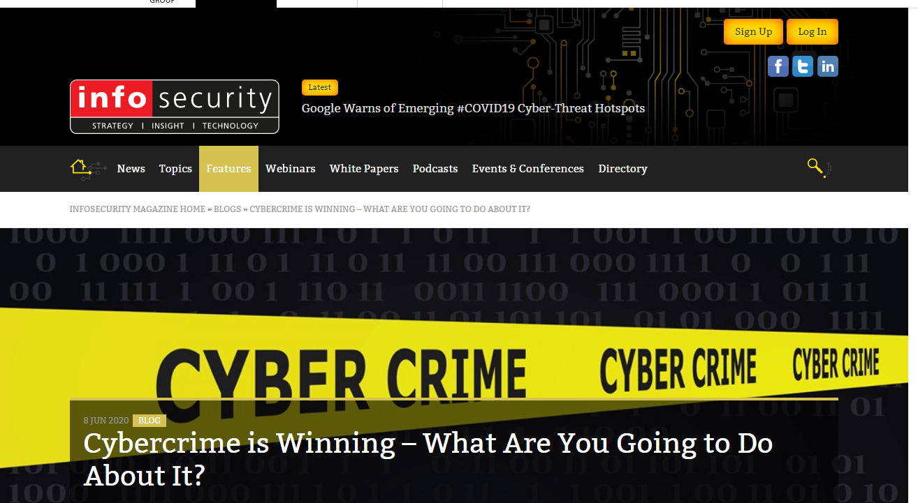 Cybercrime is Winning – What are you going to do about it? – River Security